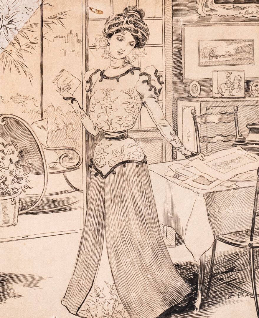 Ferdinand Bac | Femme Art Nouveau | MutualArt