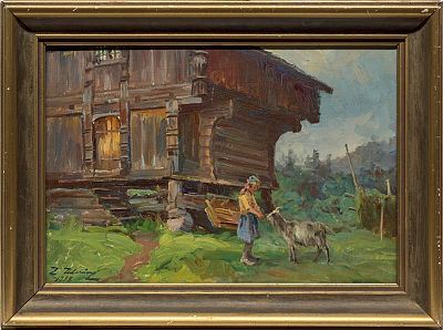 Even Ulving | Gammelt stabbur Telemark (1918) | MutualArt