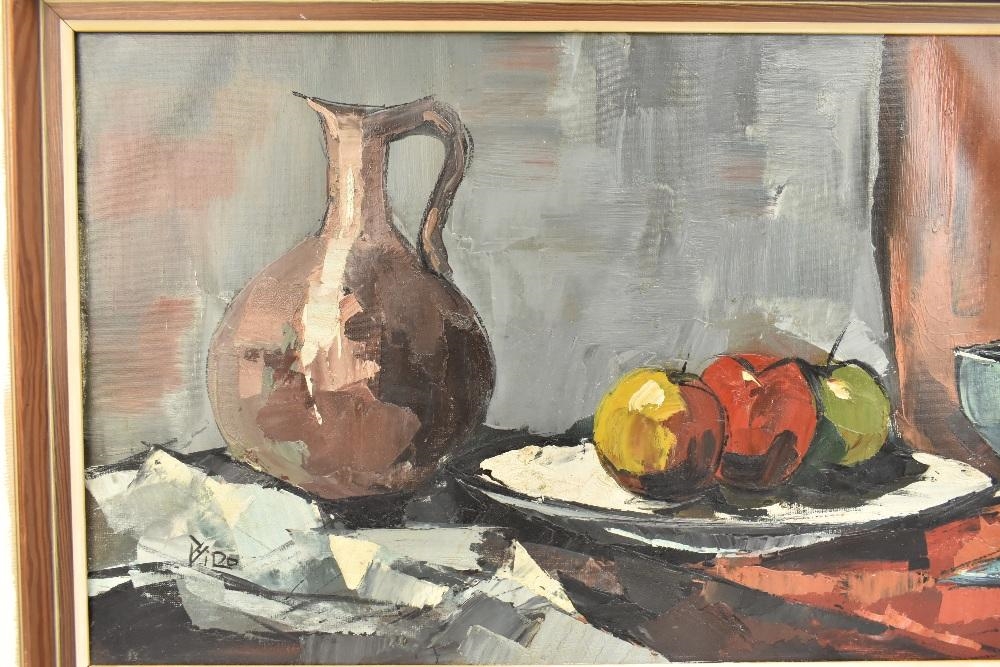 A. Biro | still life study of fruit, a ewer and a goblet on a table ...