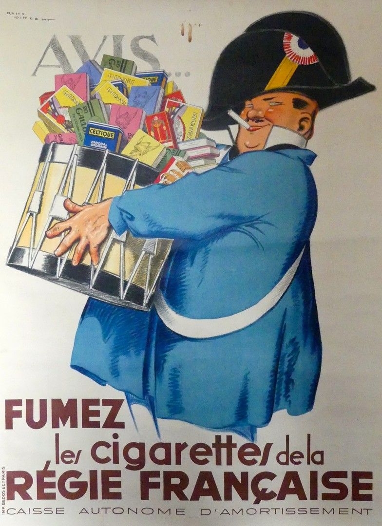 Rene Vincent | NOTICE. FUMEZ LES CIGARETTES de la RÉGIE FRANÇAISE (1930 ...