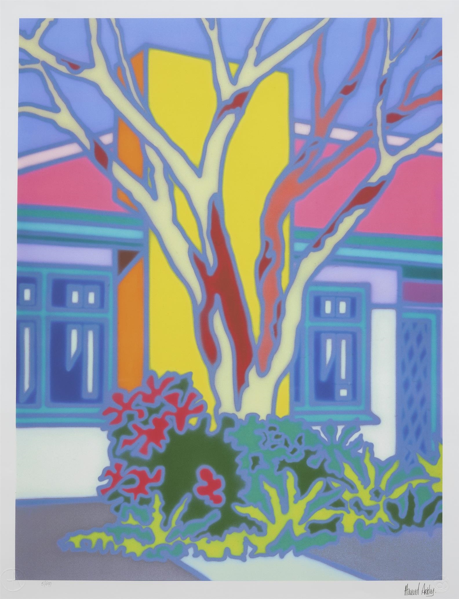 Howard Arkley | House with Native Tree | MutualArt