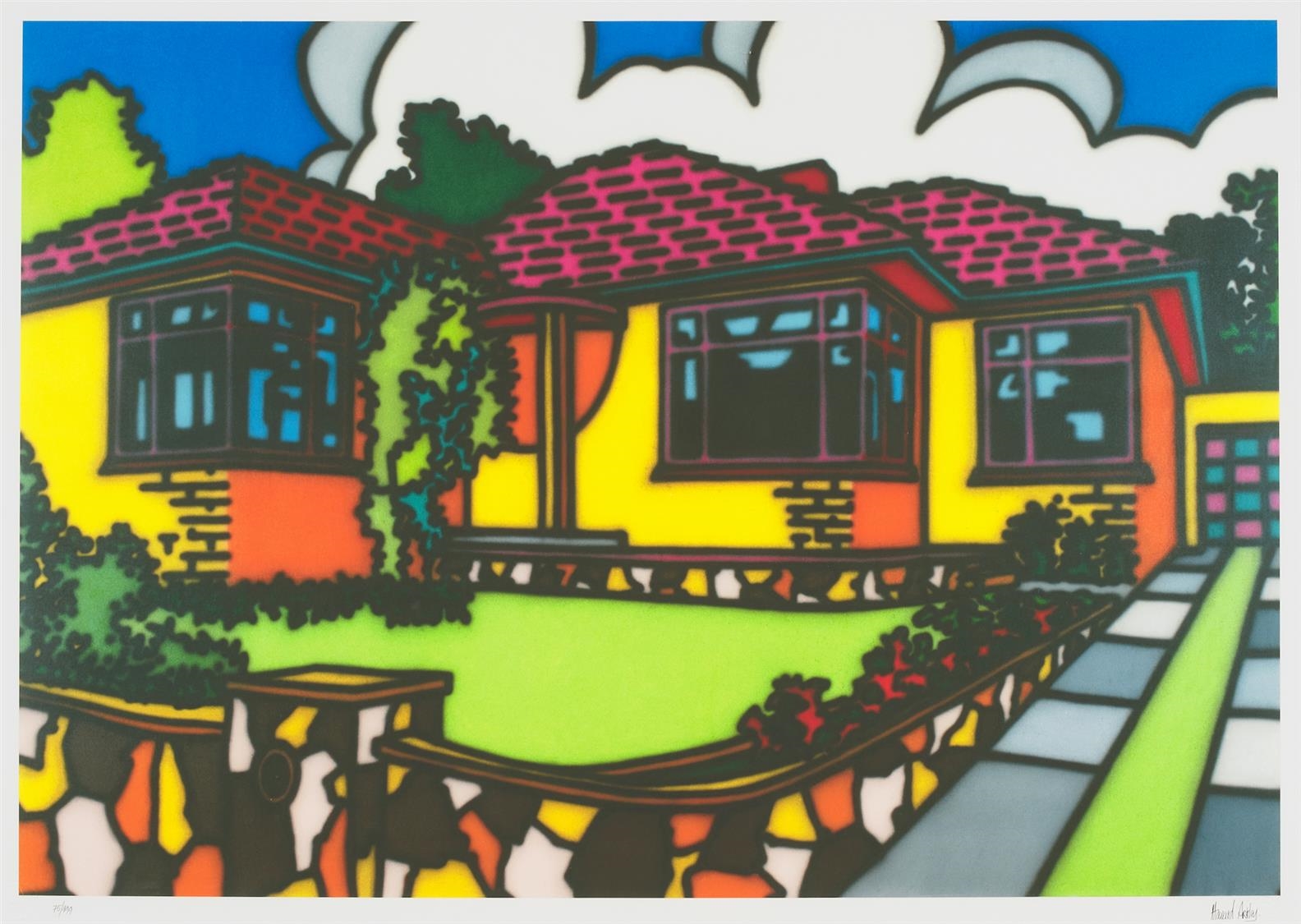 Howard Arkley | Triple Fronted (1988) | MutualArt