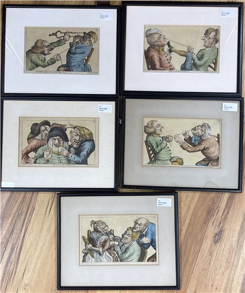 Tim Bobbin | a set of five framed engraved caricatures from Human ...