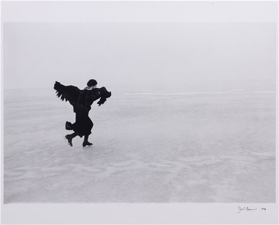 Joel Bernstein | Joni Mitchell Skating on Lake Mendota (1976) | MutualArt