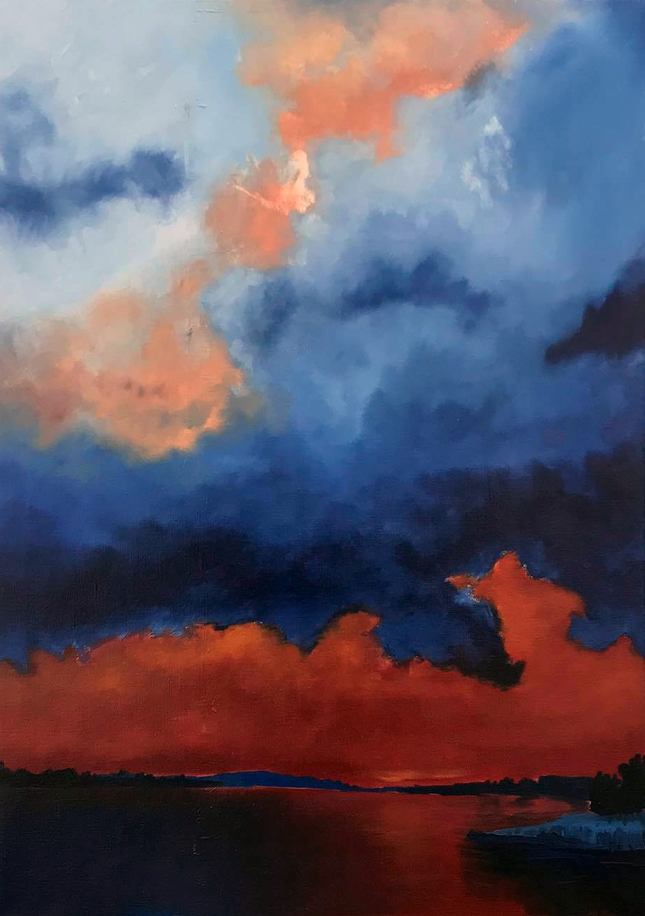 Mateusz Brzozowski | Wschód słońca nad Wisłą w Nowem (2020) | MutualArt