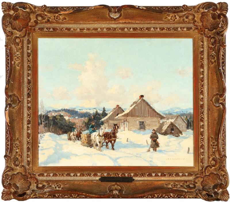 Frederick Simpson Coburn | Winter landscape with horse-drawn carriage ...