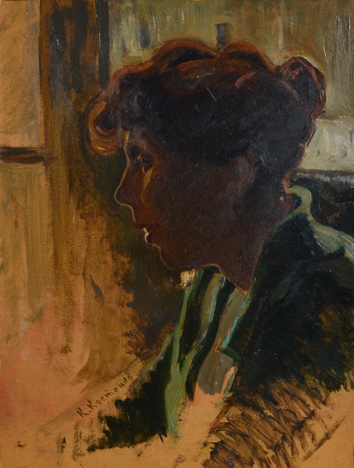 Konstantin Evtihievich Kostenko | Portrait of a woman (20th Century ...