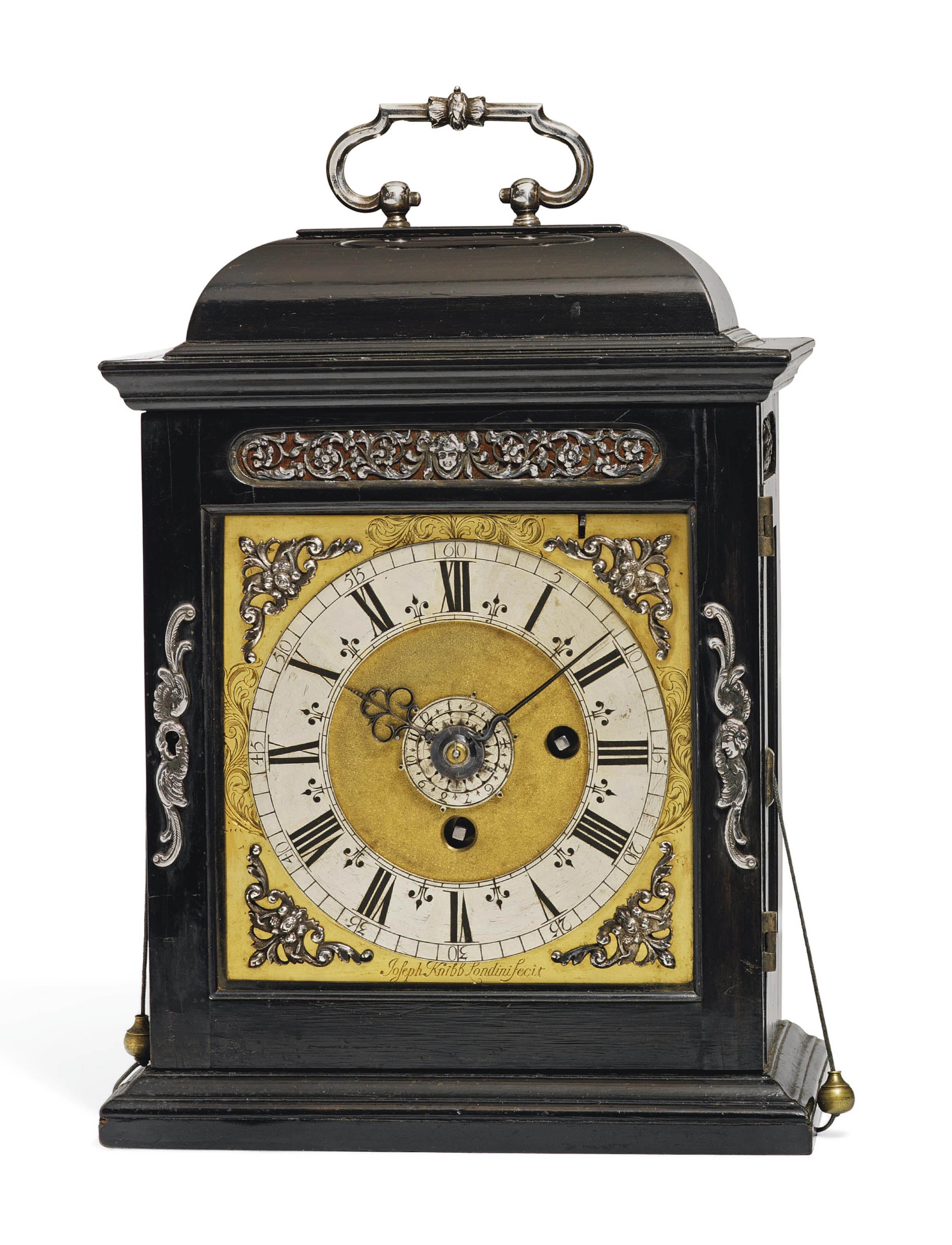 JOSEPH KNIBB | A CHARLES II SILVER-MOUNTED EBONY-VENEERED EIGHT-DAY ...