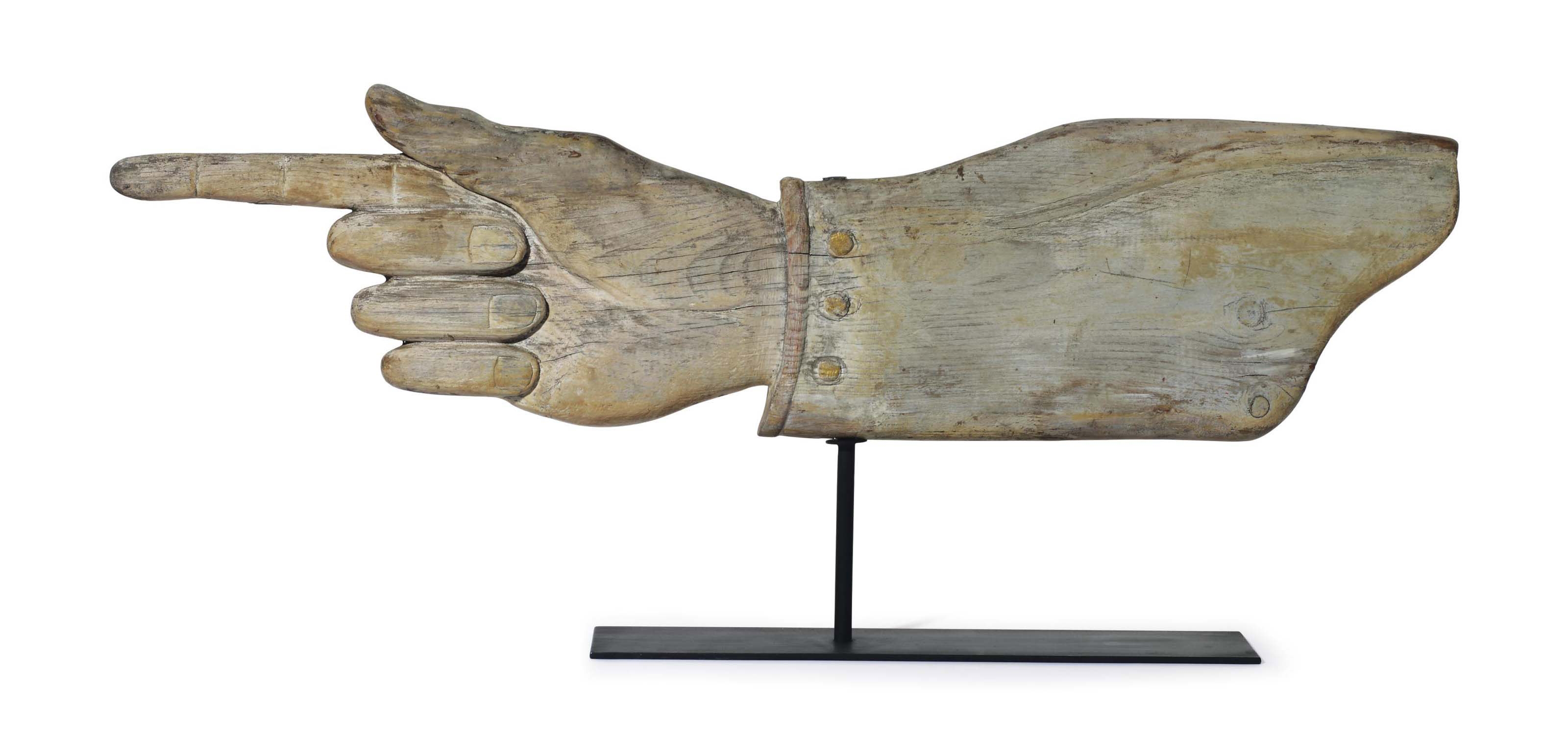 American School, 20th Century | POINTING HAND TRADE SIGN | MutualArt