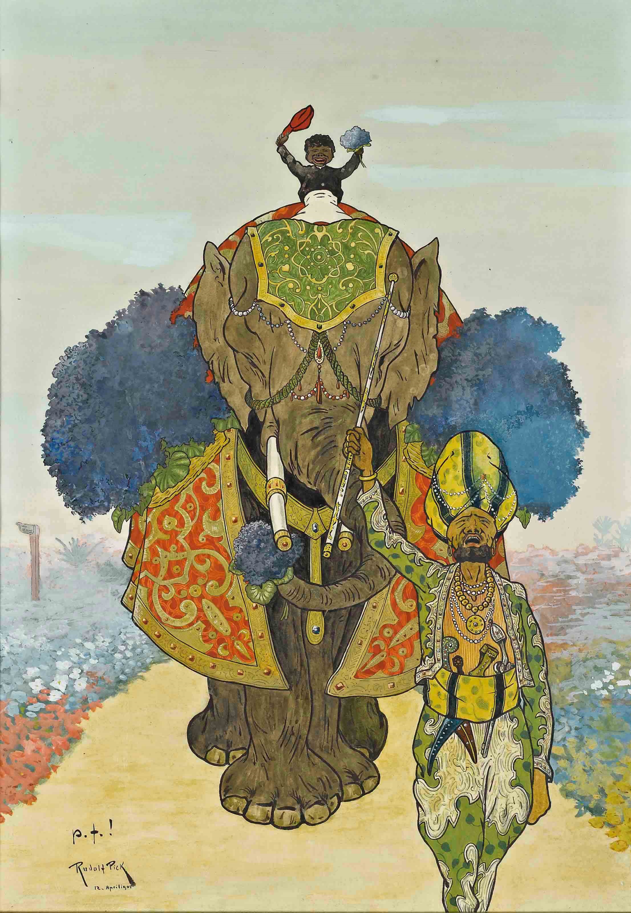 Rudolf Pick | Eléphant en procession | MutualArt