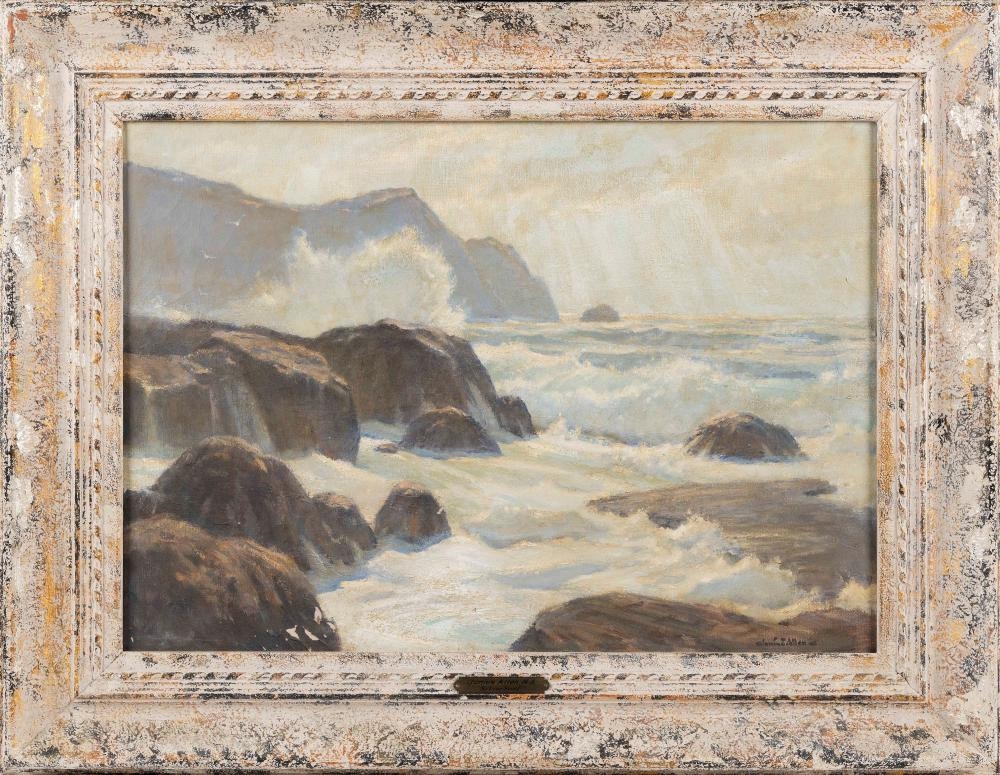 Junius Allen | Waves crashing against the coast. | MutualArt