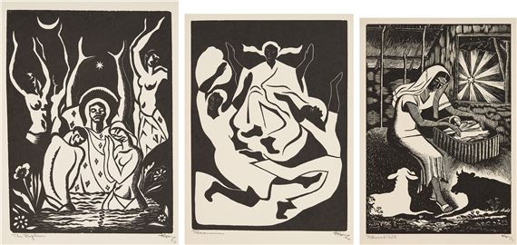 Albert Huie | Pocomania, The Baptism, Mother and Child | MutualArt