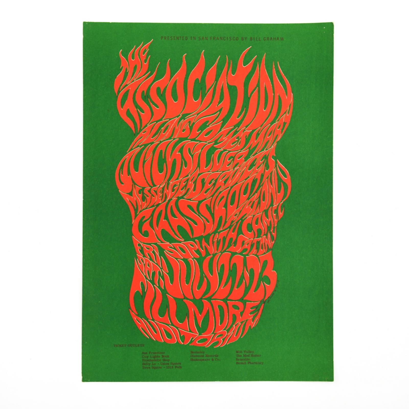 Wes Wilson | BG18 THE ASSOCIATION/QUICKSILVER (1966) | MutualArt