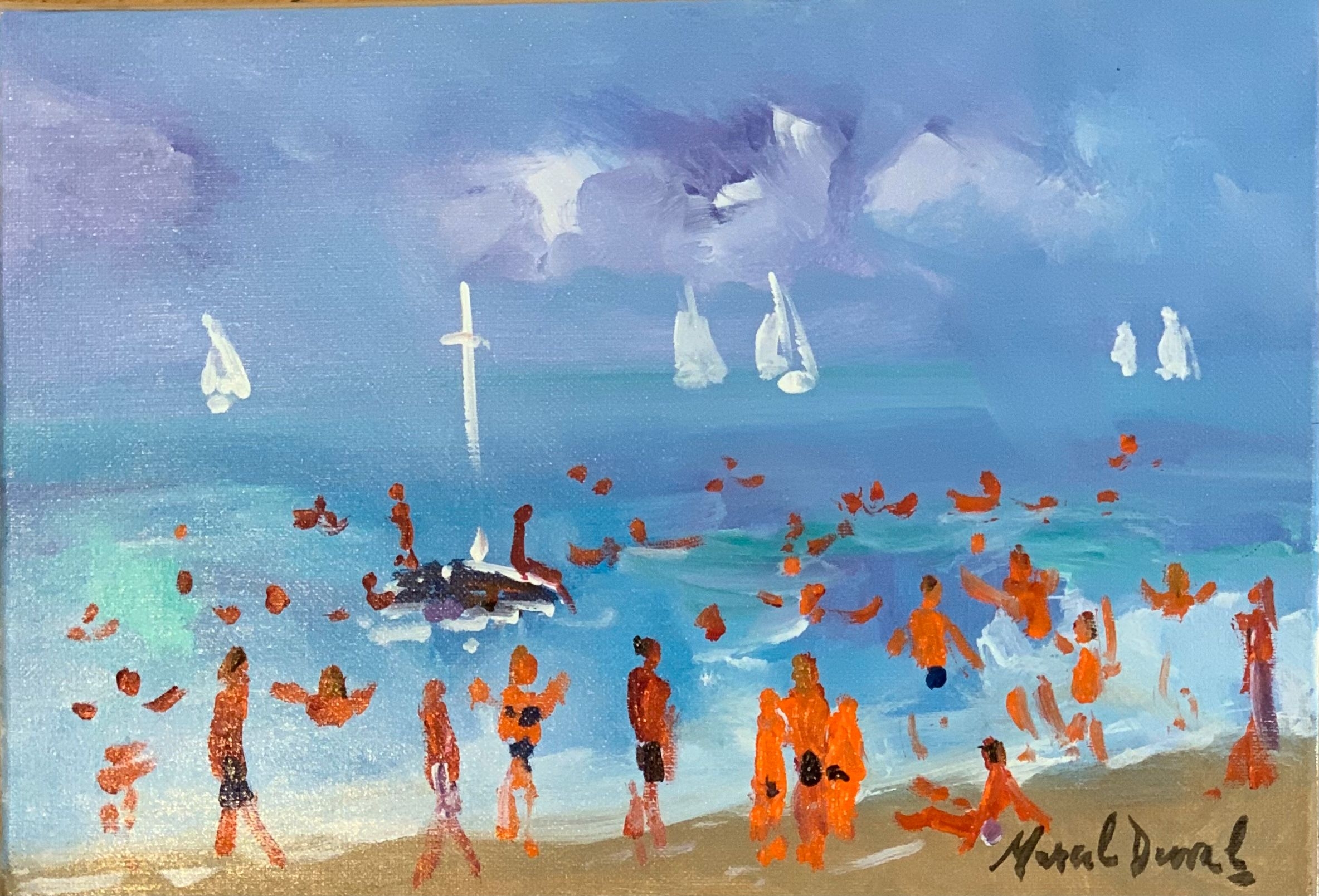 Marcel Duval | La plage de Cannes | MutualArt