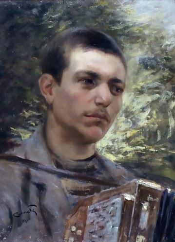 Guido Caprotti | Suonatore ambulante (1910) | MutualArt