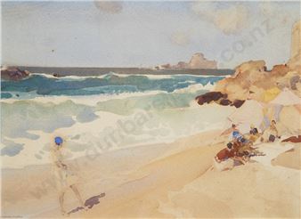 William Russell Flint | On the Beach | MutualArt