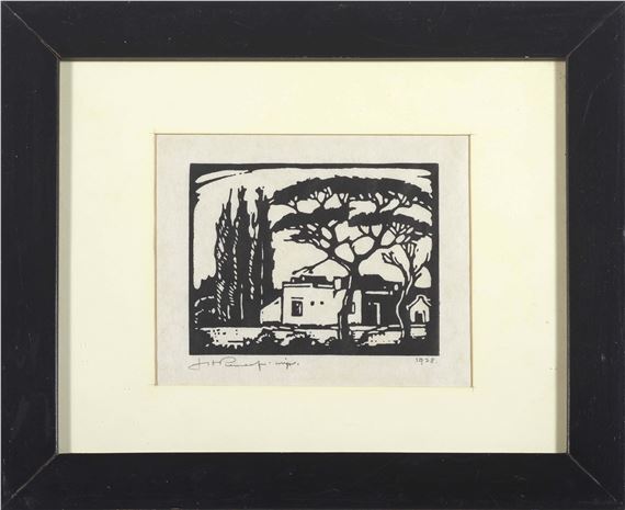 Jacob Hendrik Pierneef | Plaashuis (1928) | MutualArt