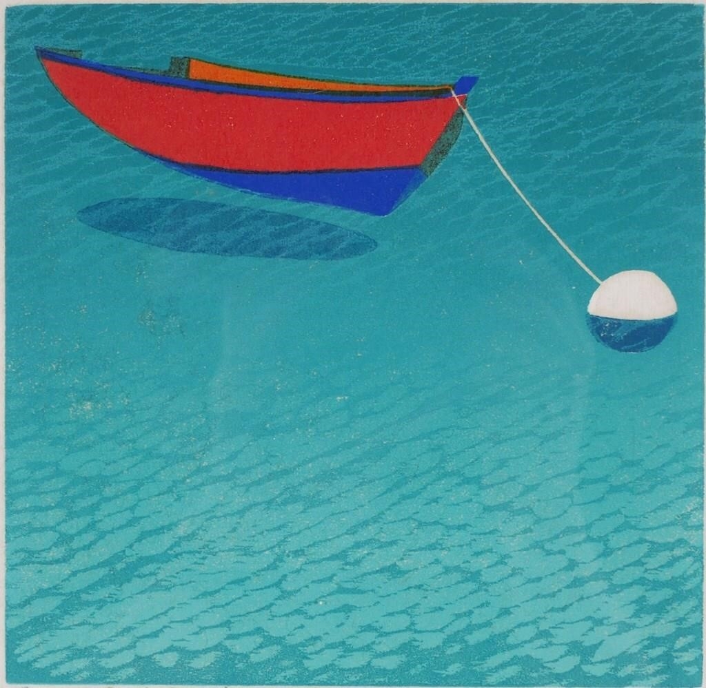 Sabra Field | Small Red Boat | MutualArt