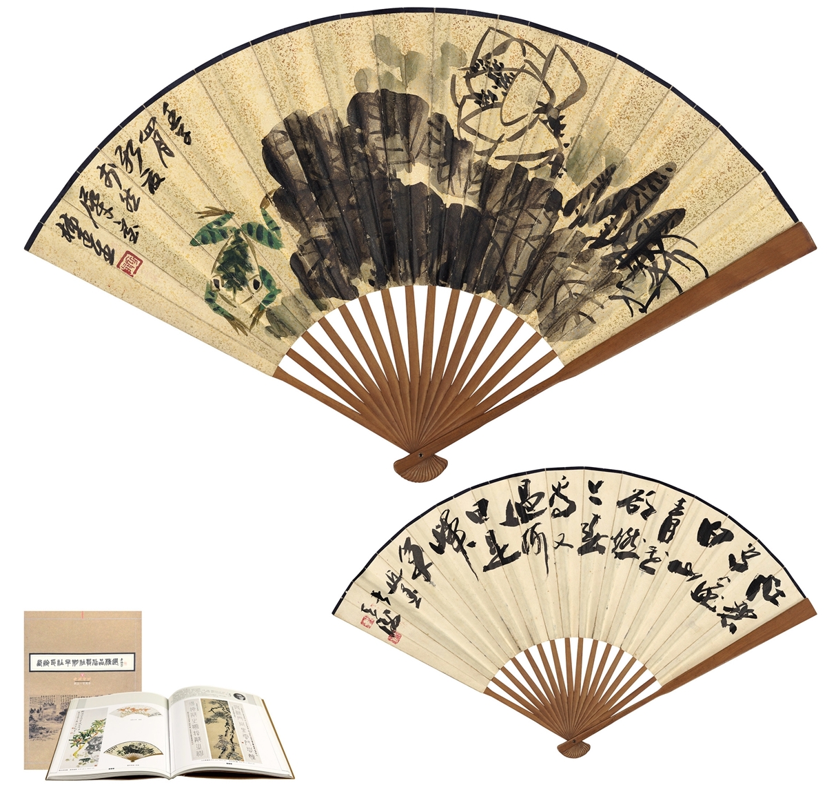 Han Tian Heng | FROG IN THE LOTUS POND·CALLIGRAPHY | MutualArt