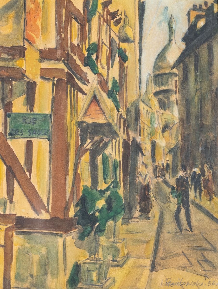 Ignacy Pieńkowski | PARYSKI MONTMARTRE, (1936) | MutualArt