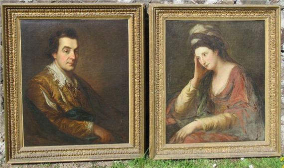 Angelica Kauffmann | Half length portraits of John S Rochfort and ...