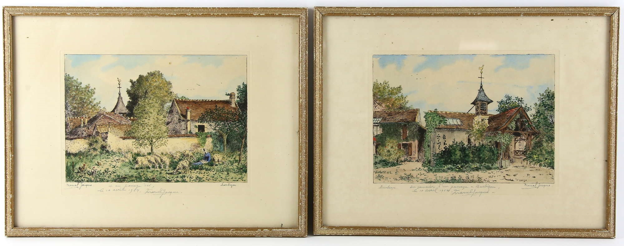 Marcel Jacque | 'La maison de Theodore Rousseau et l'Eglise de Barbizon ...