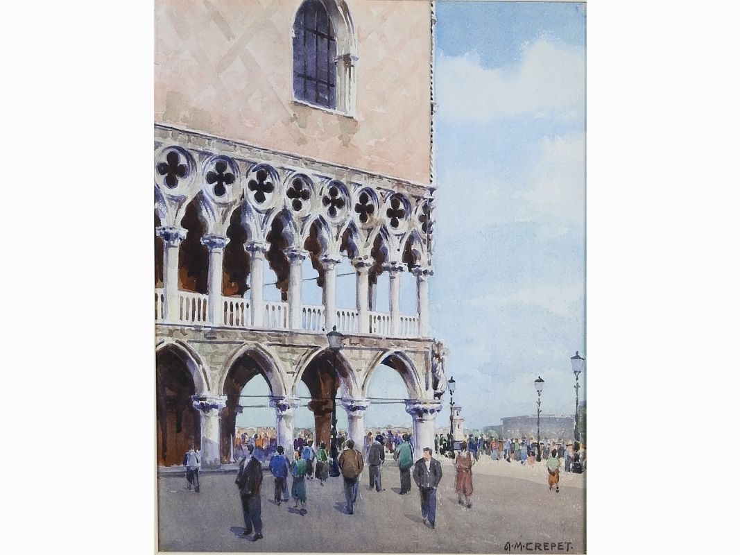 Angelo Maria Crepet | View of The Palazzo Ducale in Venice | MutualArt