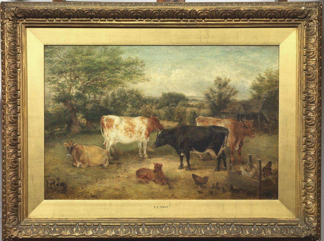 Edwin Frederick Holt | MUCCHE AL PASCOLO (1900) | MutualArt