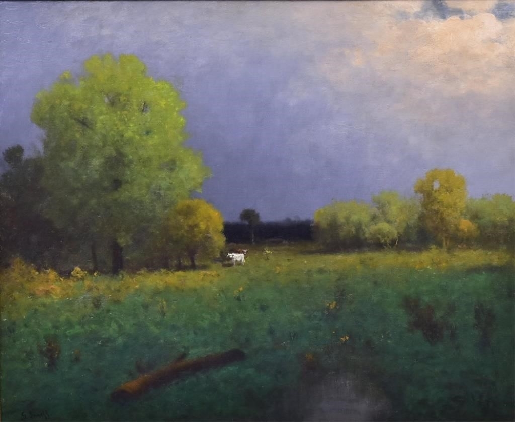 George Inness | Landscape with Cows | MutualArt