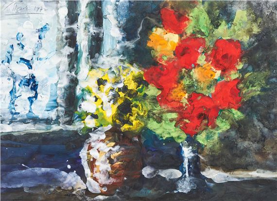 Karl Stark | Flowers At The Window (1972) | MutualArt