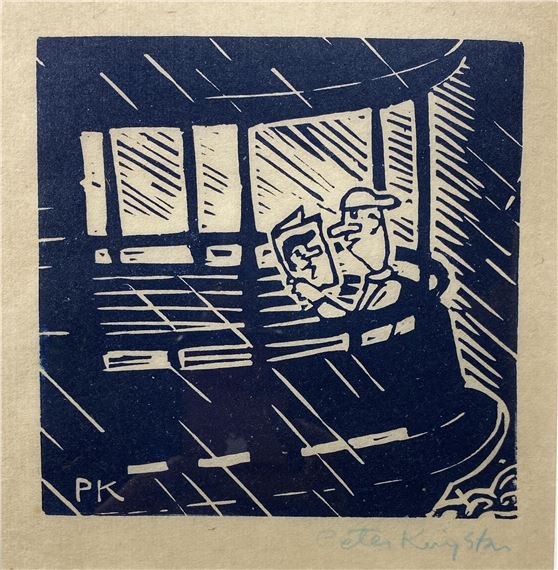 Peter Kingston | Boofhead on the Ferry | MutualArt