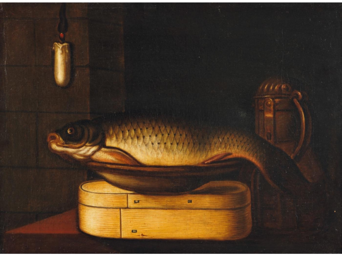 Sebastien Stoskopff | Nature morte à la coupe, boîte de copeaux ...