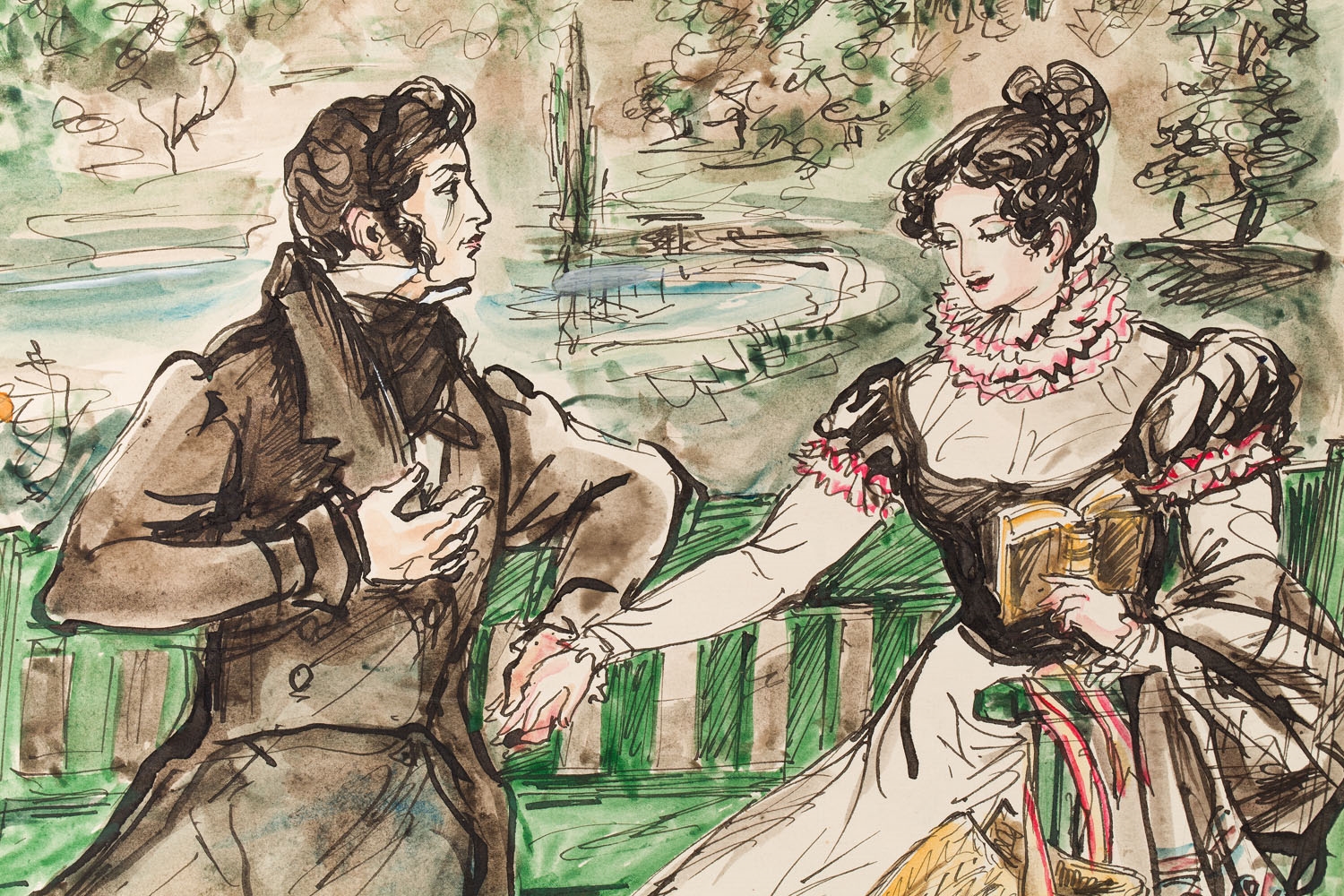 Antoni Uniechowski | Adam Mickiewicz i Maryla | MutualArt