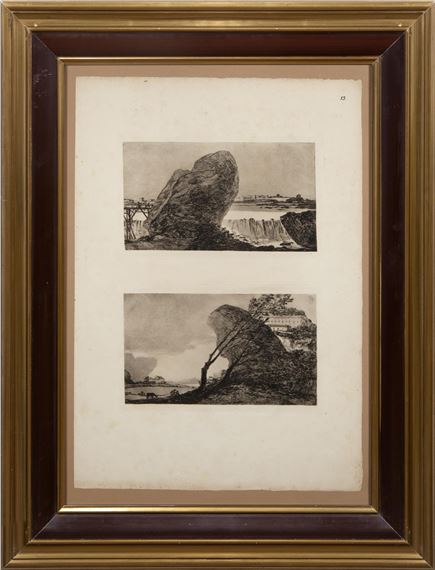 Francisco José de Goya y Lucientes | PAISAJE CON PEÑASCO y PAISAJE CON ...