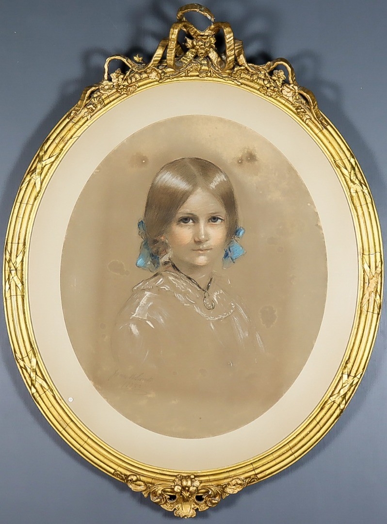 James Rannie Swinton | Shoulder length portrait of a young woman with ...