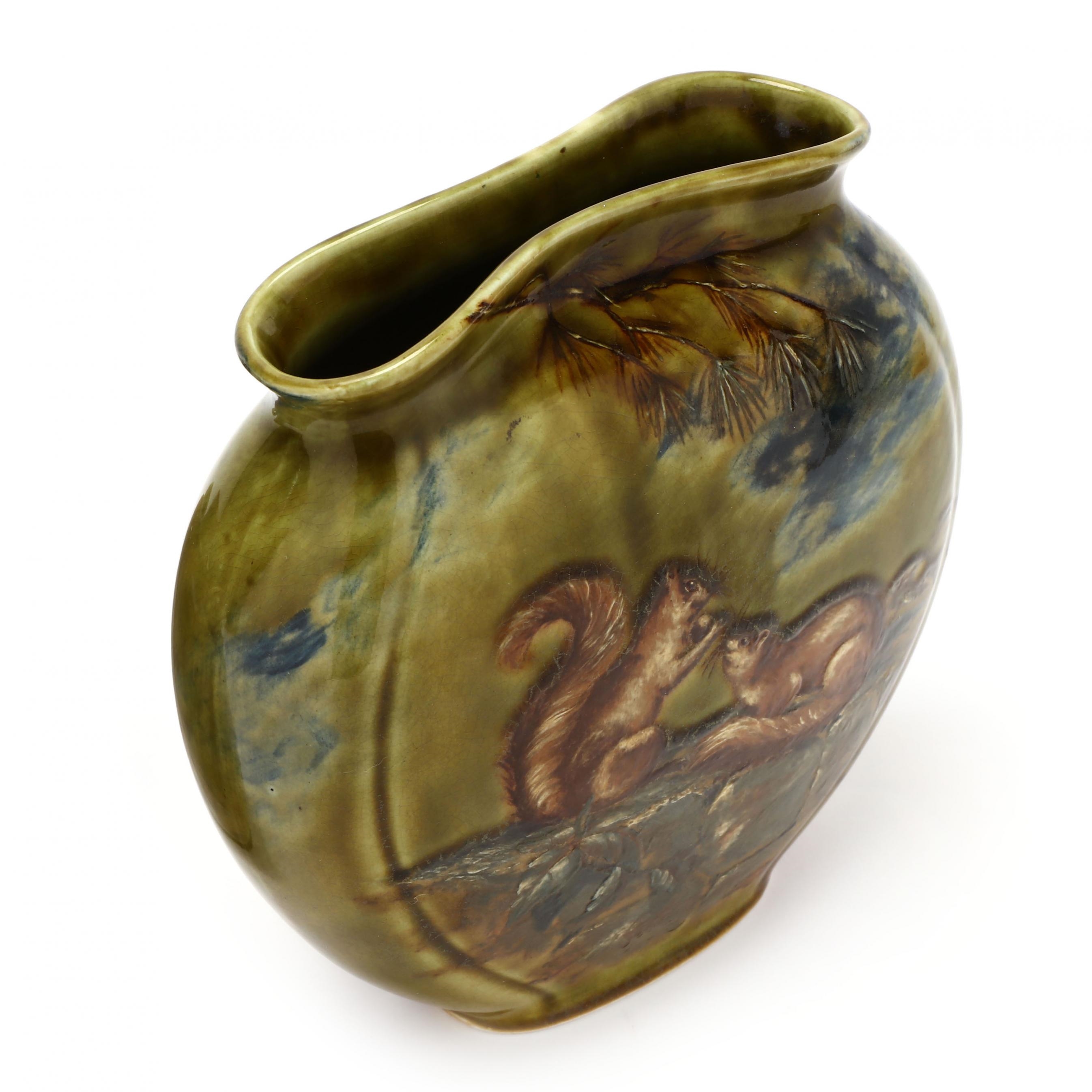 Edwin Bennett Pottery Company | Albion Ware Pottery Squirrel Vase ...