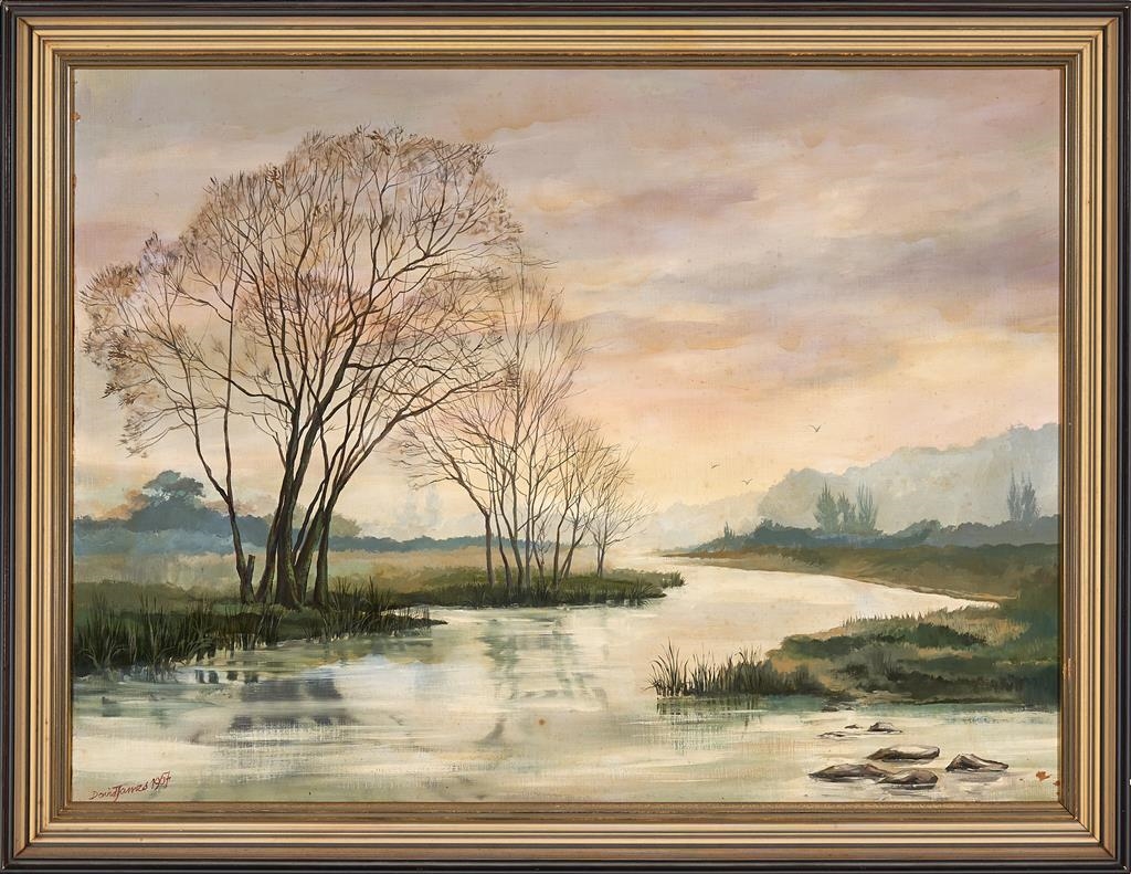 David James | Misty Morning Landscape (1967) | MutualArt