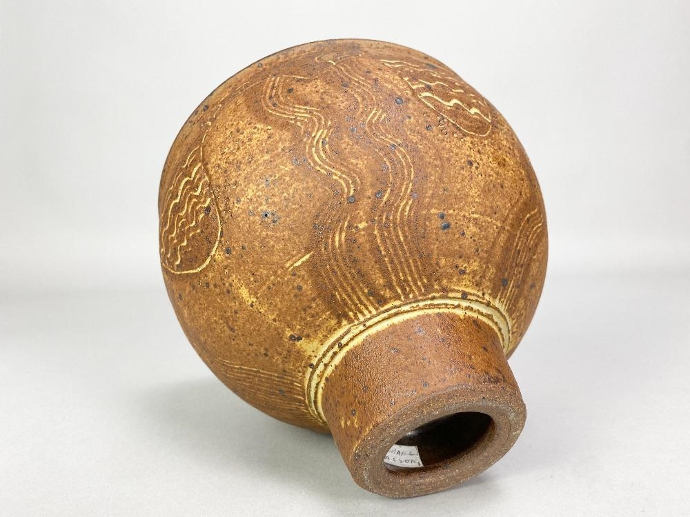 Michael Casson | a stoneware pedestal bowl covered in dry ash glaze and ...