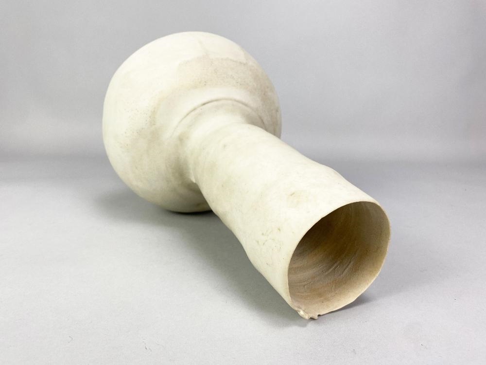 Colin Gorry | a large stoneware vase of swollen form covered in white ...
