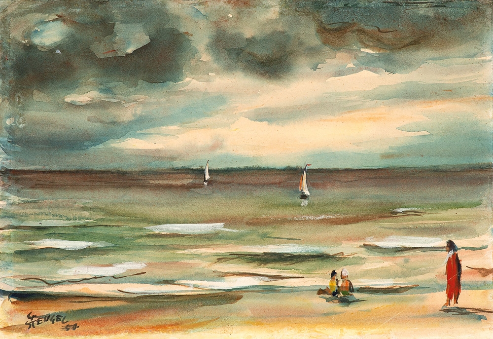 Gerhard Stengel | Am Strand (1950) | MutualArt