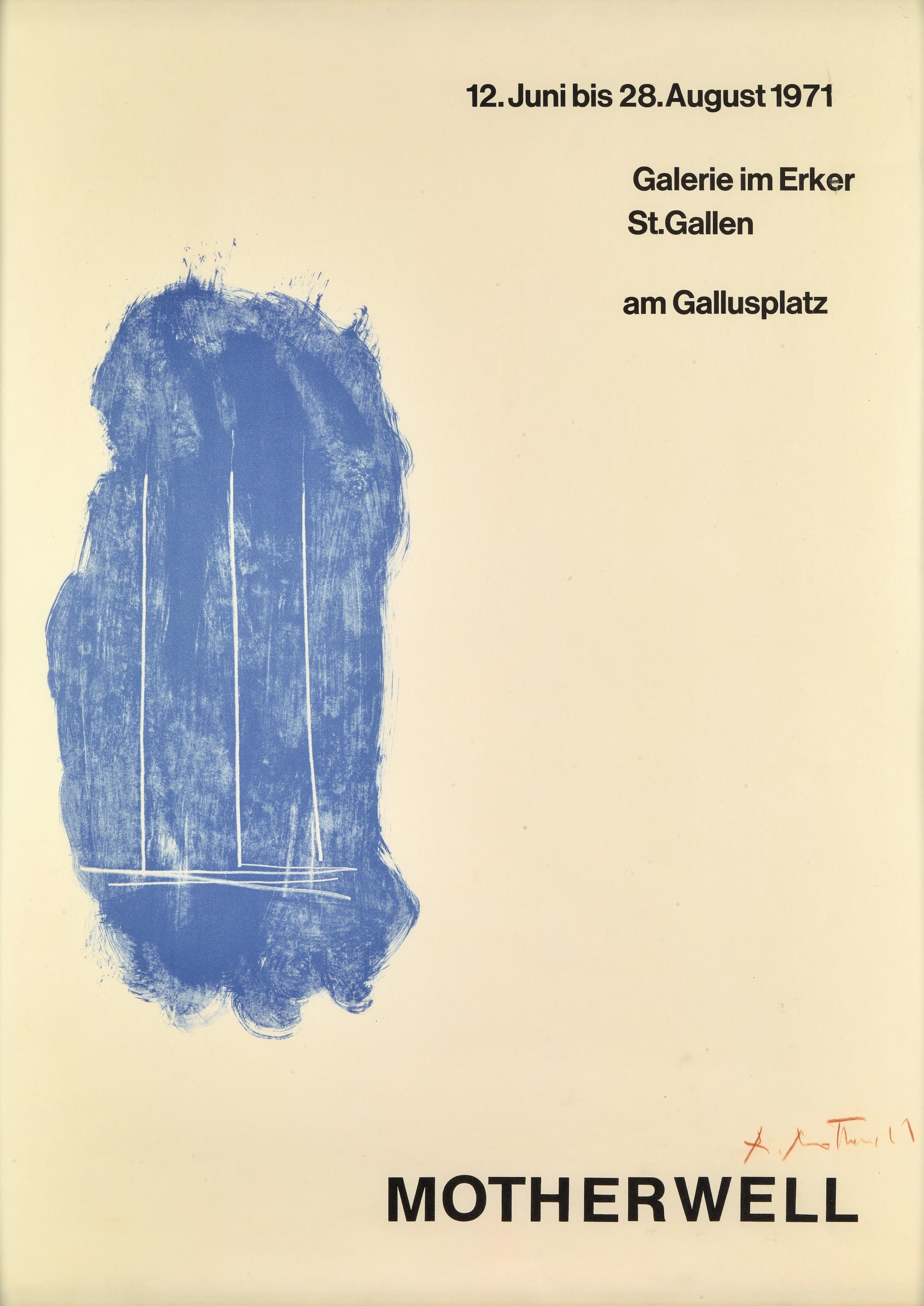Robert Motherwell | Galerie im Erker exhibition poster (1971) | MutualArt