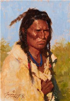 Howard Terpning | Crow Brave (1996) | MutualArt