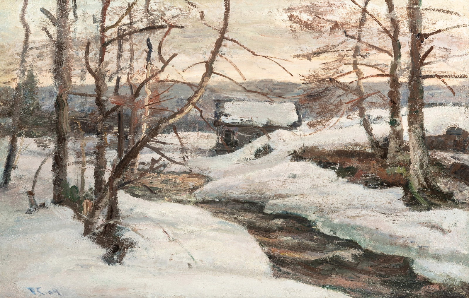 Frederik Collett | Vinterlandskap (1894) | MutualArt