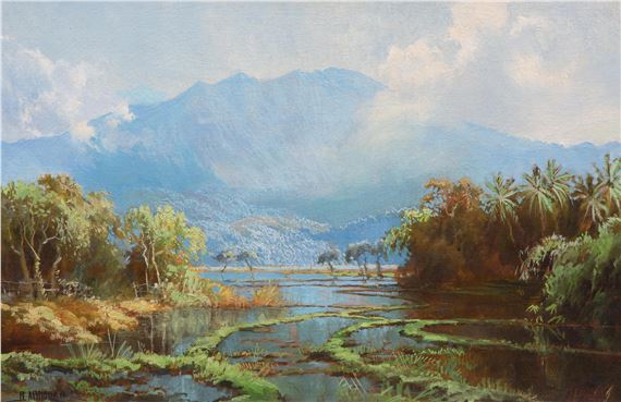 Abdullah Suriosubroto | An extensive Indonesian sawah landscape | MutualArt