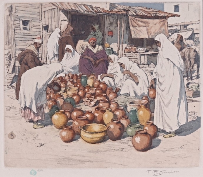 Tavik F. Simon | Arab potters in Tangier (1926) | MutualArt