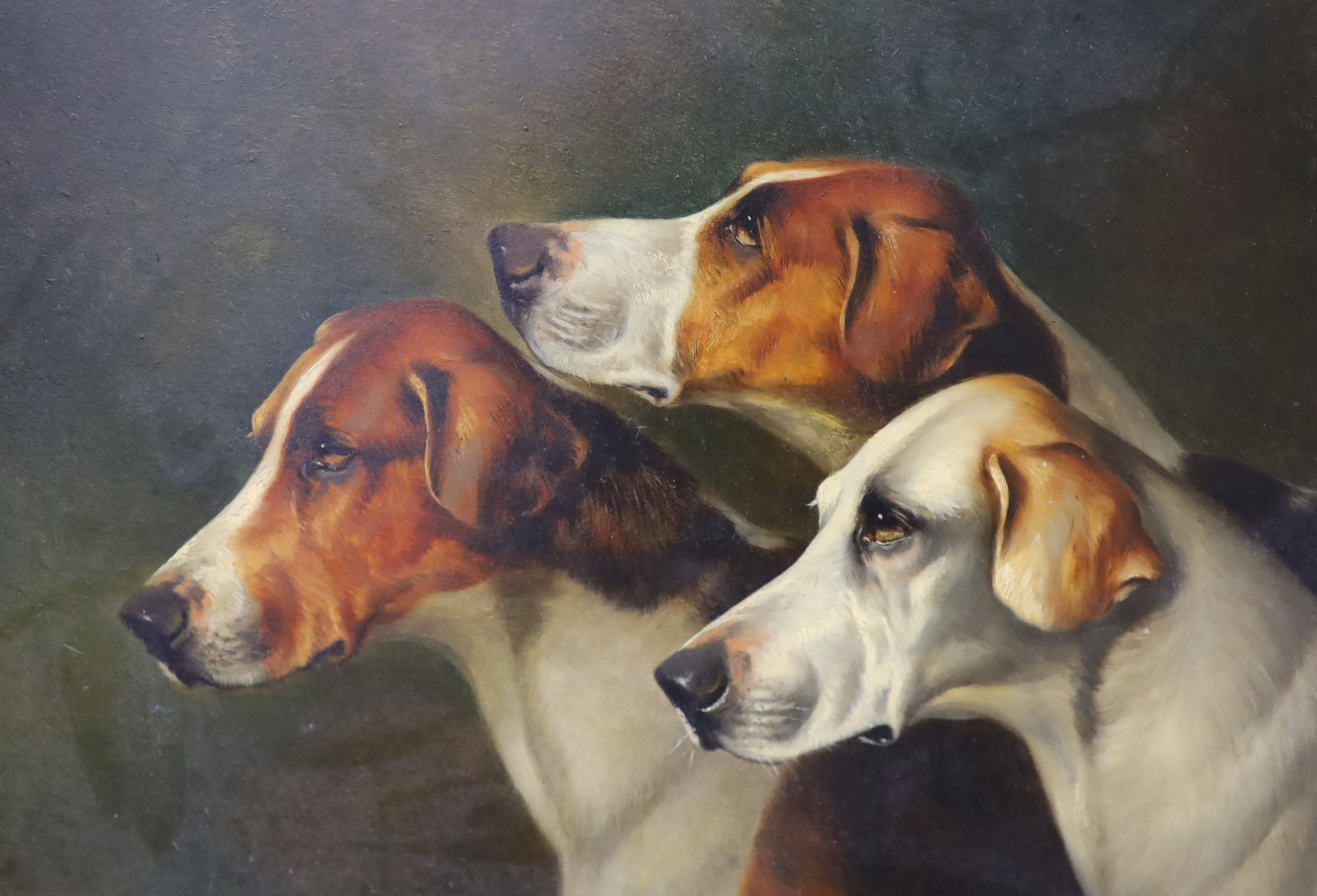 Alfred Wheeler | Portrait of three hounds | MutualArt