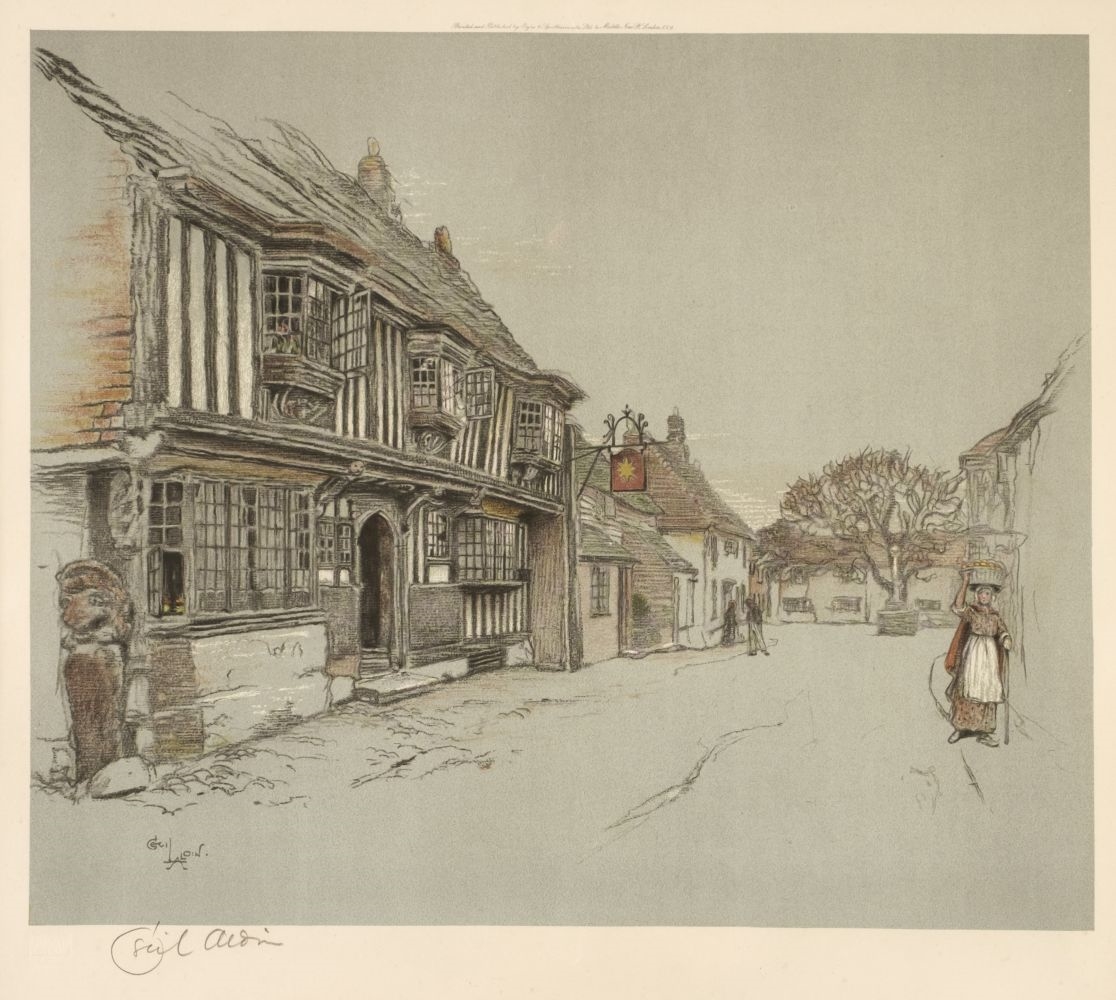 Cecil Aldin | The Star Alfriston, The George Inn Dorchester, The ...