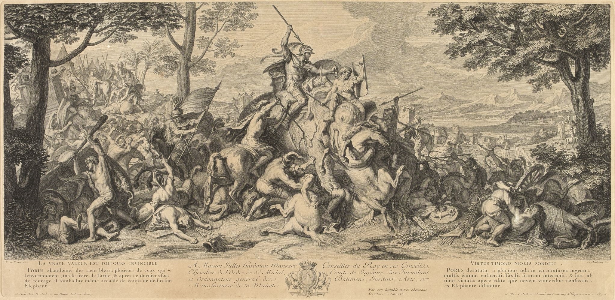 Charles Le Brun | The Battles of Alexander against Porus (1699 - 1708 ...