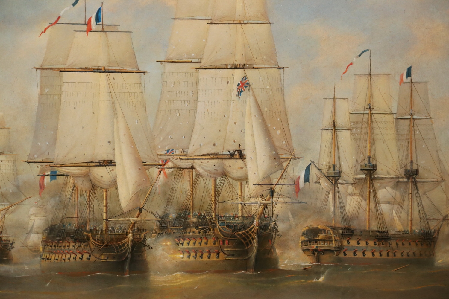Brian Coole | Trafalgar; HMS Victory Cutting the Spanish and French ...