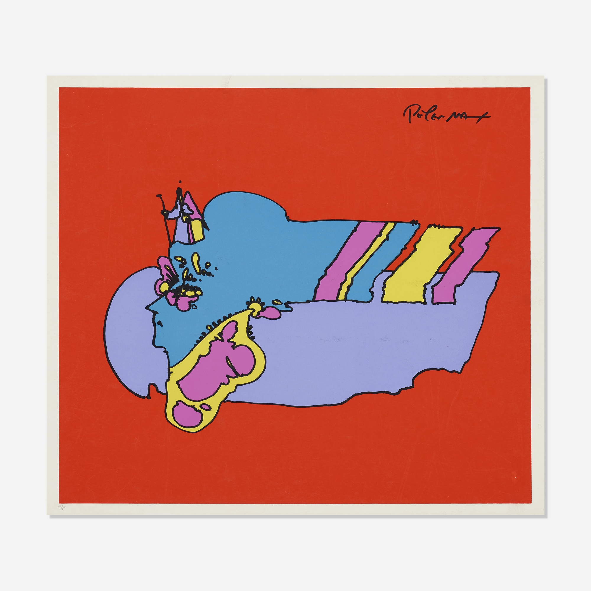 Peter Max | Remembering the Flight (1970) | MutualArt